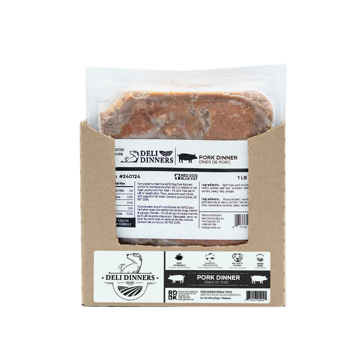 Pork Recipe Deli Dinner — Wholesome Canine